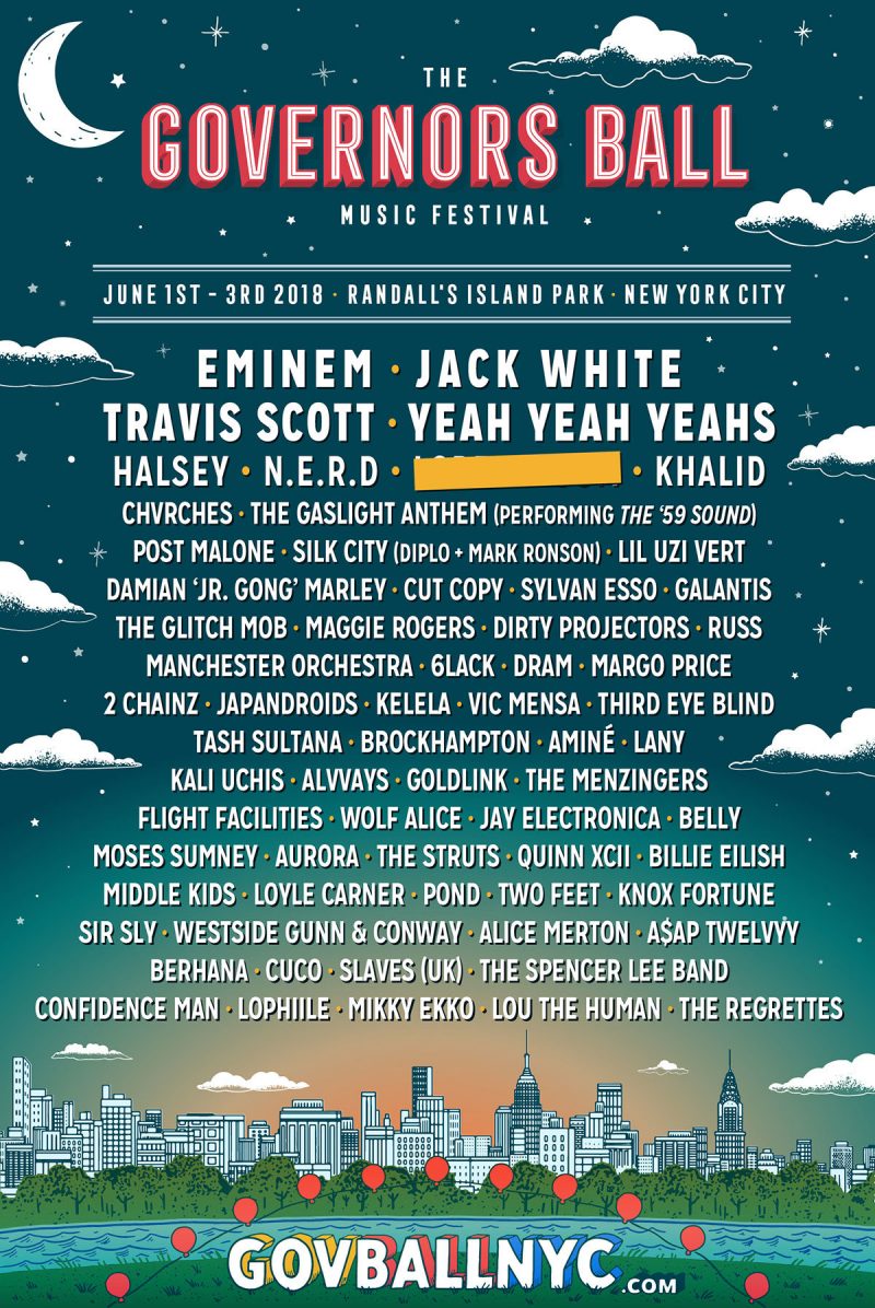The Governors Ball line up 2018 • 哇靠!紐約 WaCowNY 吃貨,美食, 旅游, 電影, 活動, 找工作 ...