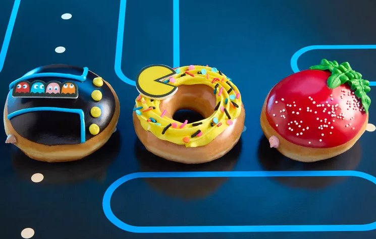 全新 Krispy Kreme 甜甜圈慶祝《小精靈》（Pac-Man）45 週年 • 哇靠!紐約 WaCowNY 吃貨,美食, 旅游, 電影 ...